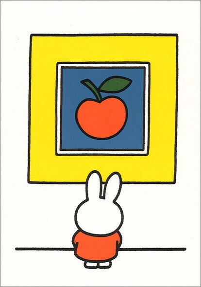 Miffy Postcard - Miffy Admiring Painting – zillymonkey
