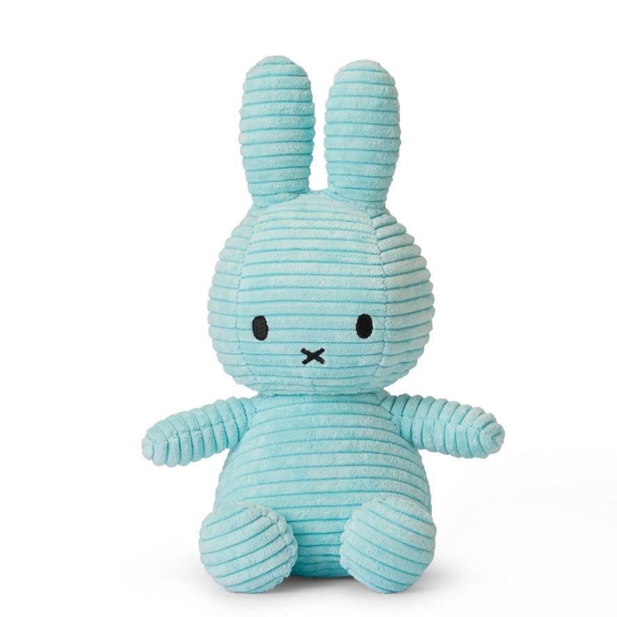 Miffy Sitting Corduroy Plush Turquoise by Bon Ton Toys | zillymonkey
