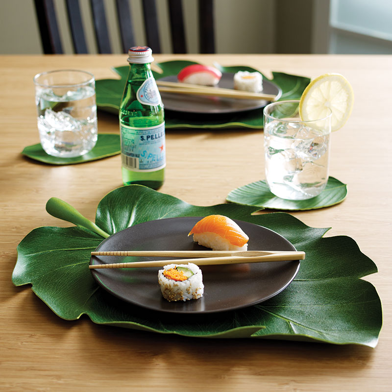 BaliHai Tropical Leaves Table Top Coaster Table Runner – zillymonkey