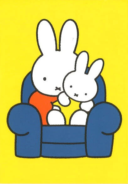 Miffy Postcard - Parent & Child on Sofa – zillymonkey
