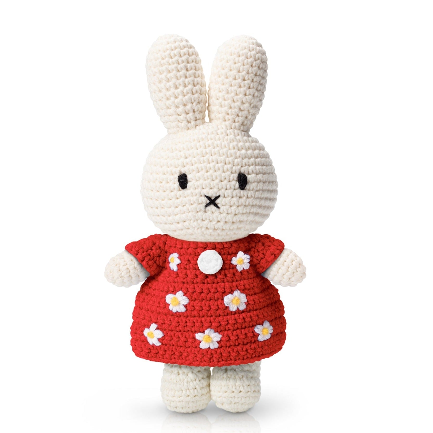 Crocheted Miffy Red Flower Dress by Just Dutch | zillymonkey