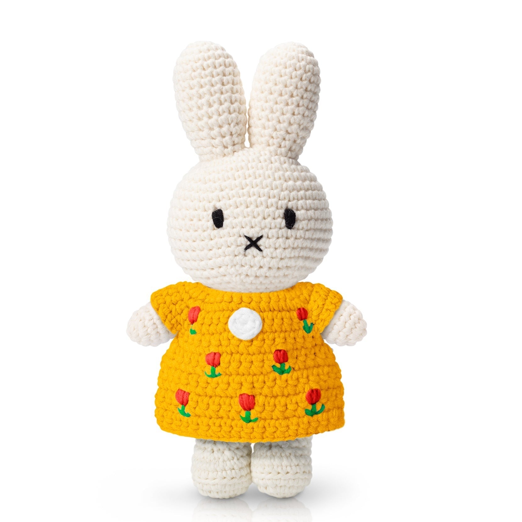 Crocheted Miffy with Yellow Tulip Dress by Just Dutch | zillymonkey