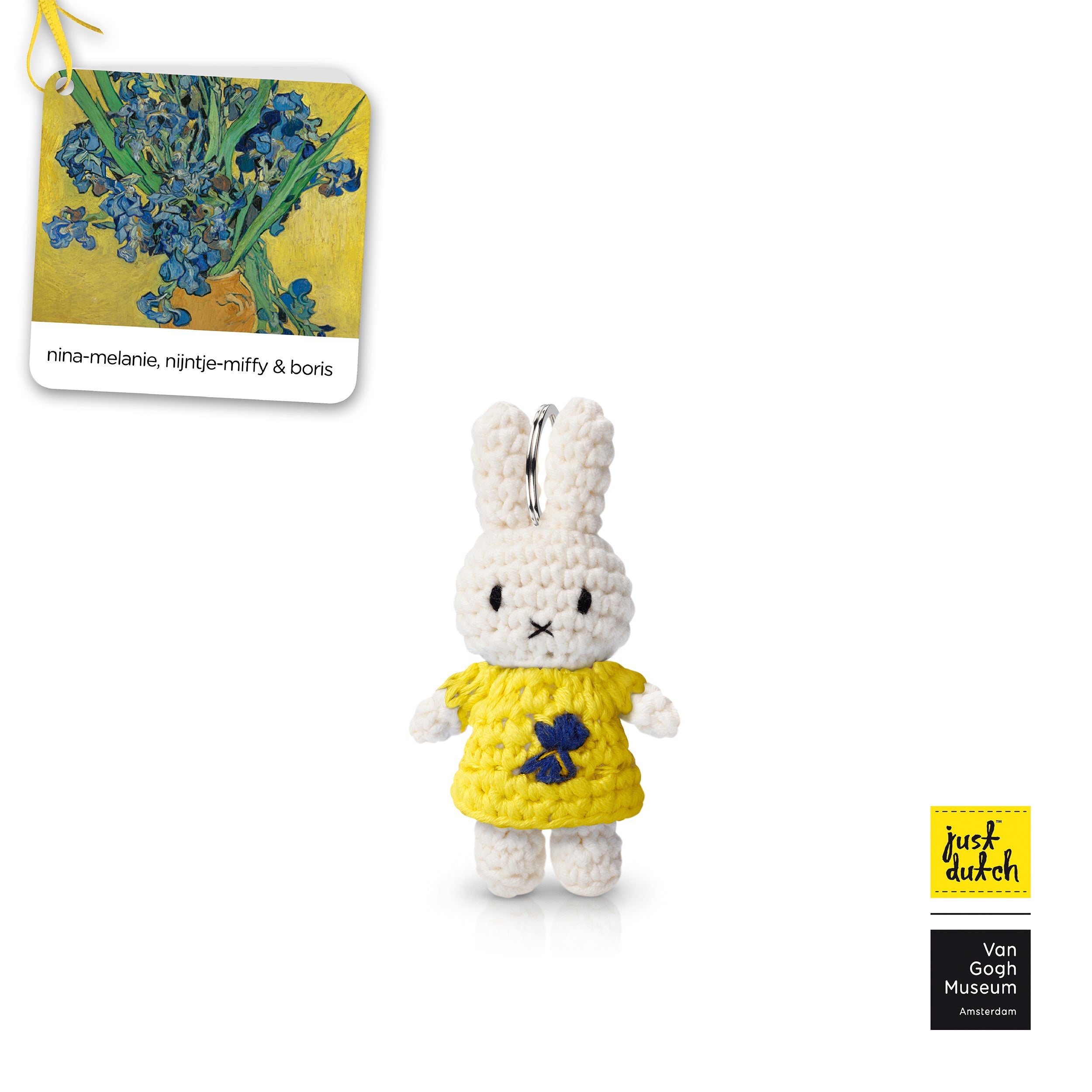Crocheted Miffy Keychain Irises Van Gogh – zillymonkey