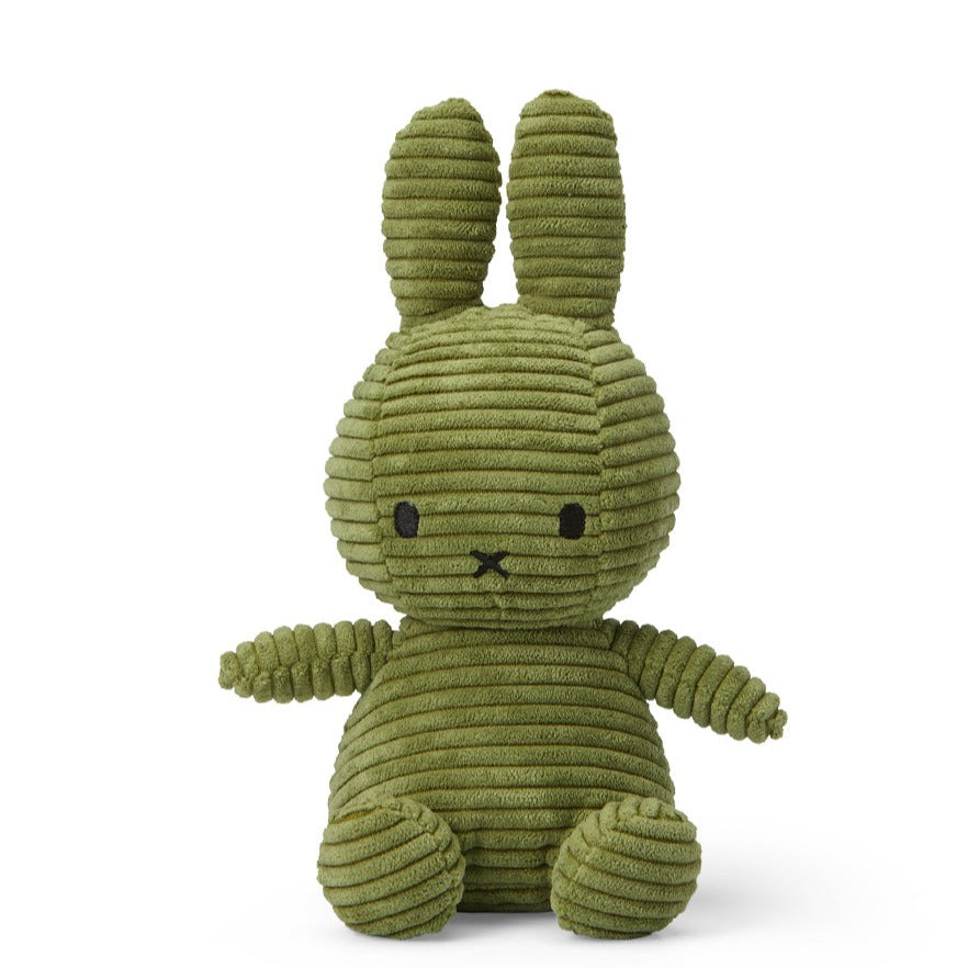 Miffy Sitting Corduroy Plush Olive Green by Bon Ton Toys | zillymonkey