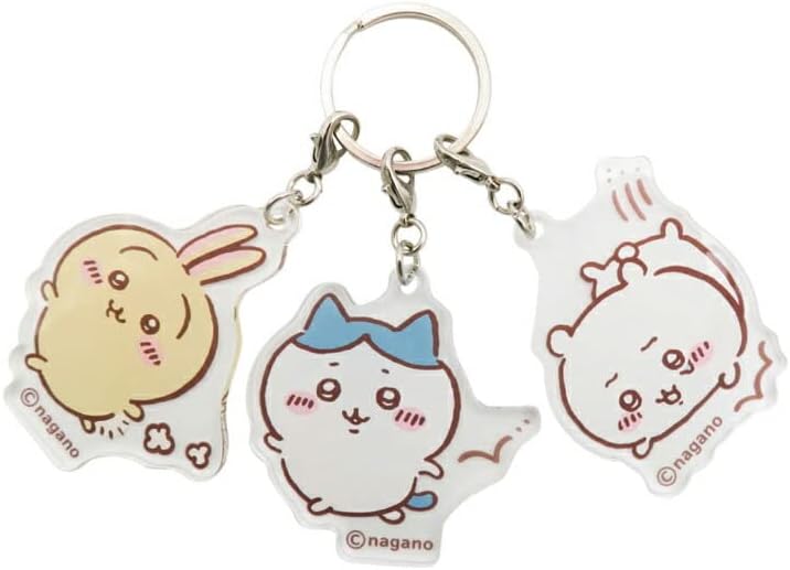 Chiikawa Hachiware Rabbit 3 Charms Keychain – zillymonkey
