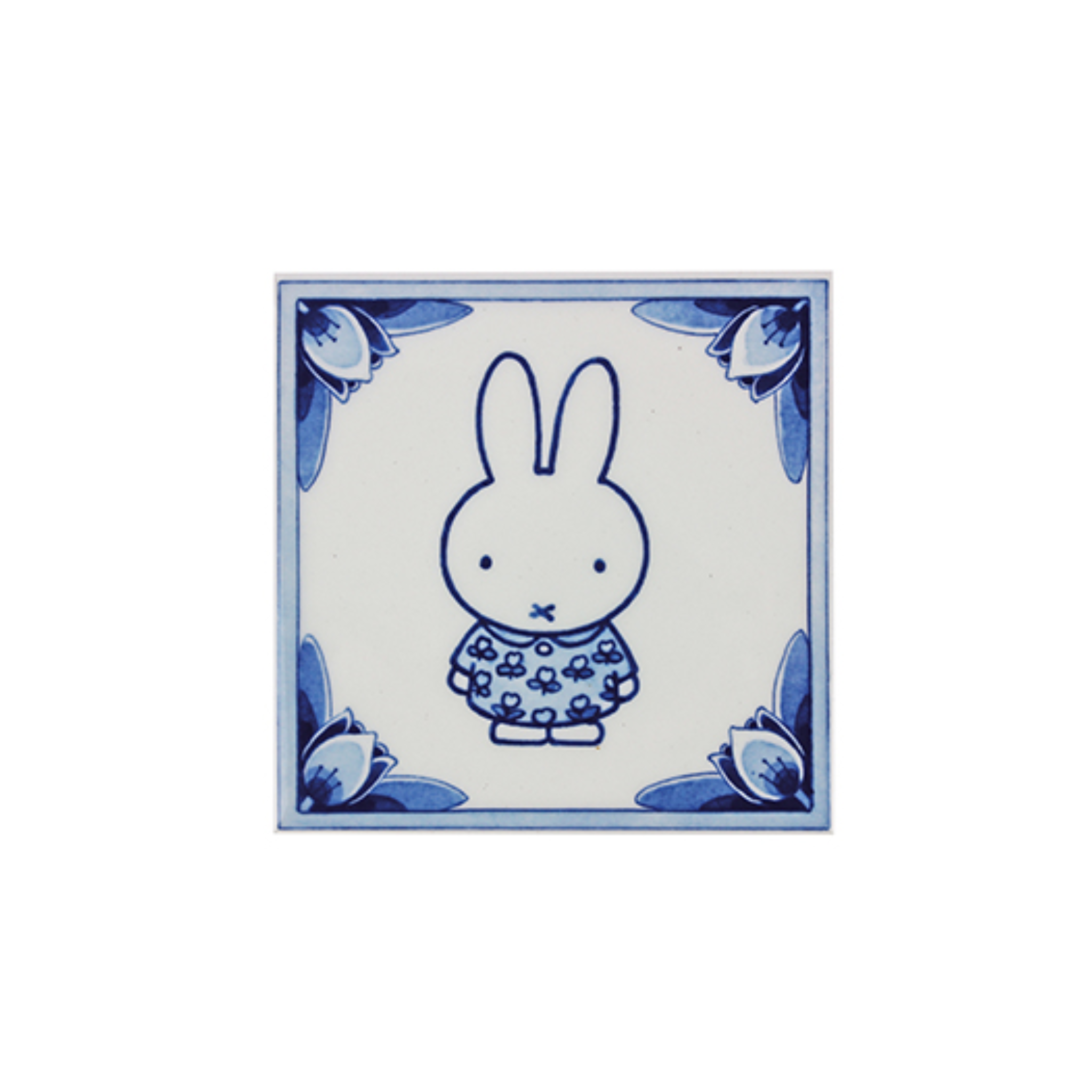 Tile Miffy Tulips Delft Blue Delft Blue by Royal Delft | zillymonkey