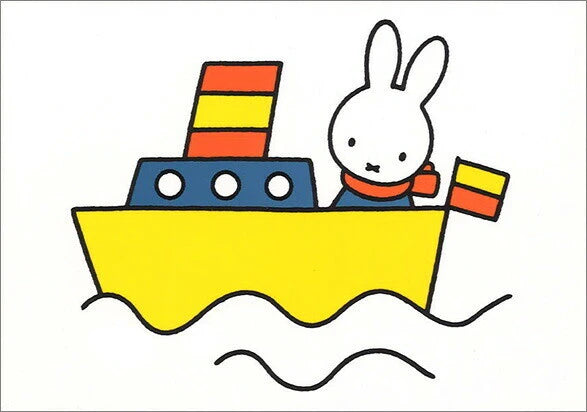 Miffy Postcard - Miffy on a Boat – zillymonkey