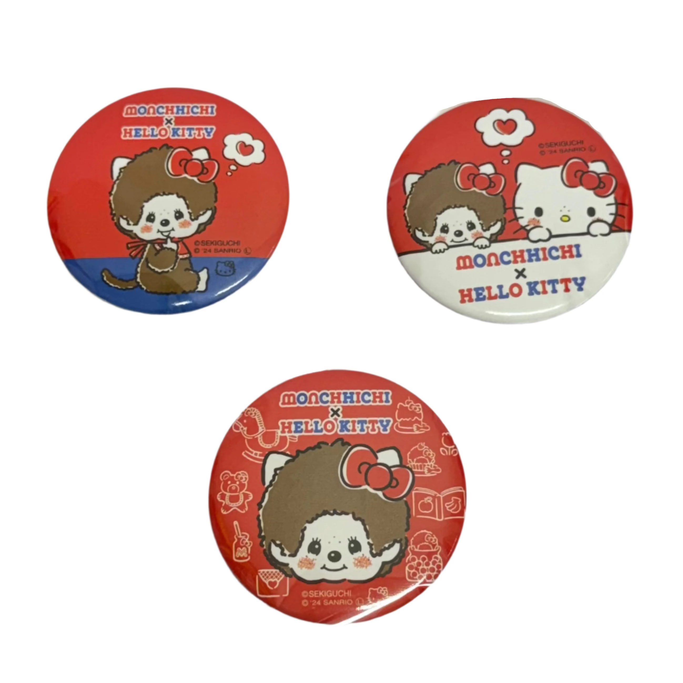 Monchhichi x Hello Kitty Round Pin – zillymonkey