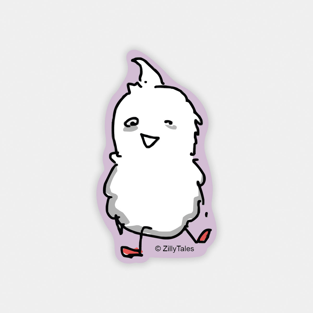 Ghost Smiling Sticker | ZillyTales Laptop & Bottle Vinyl Decal ...
