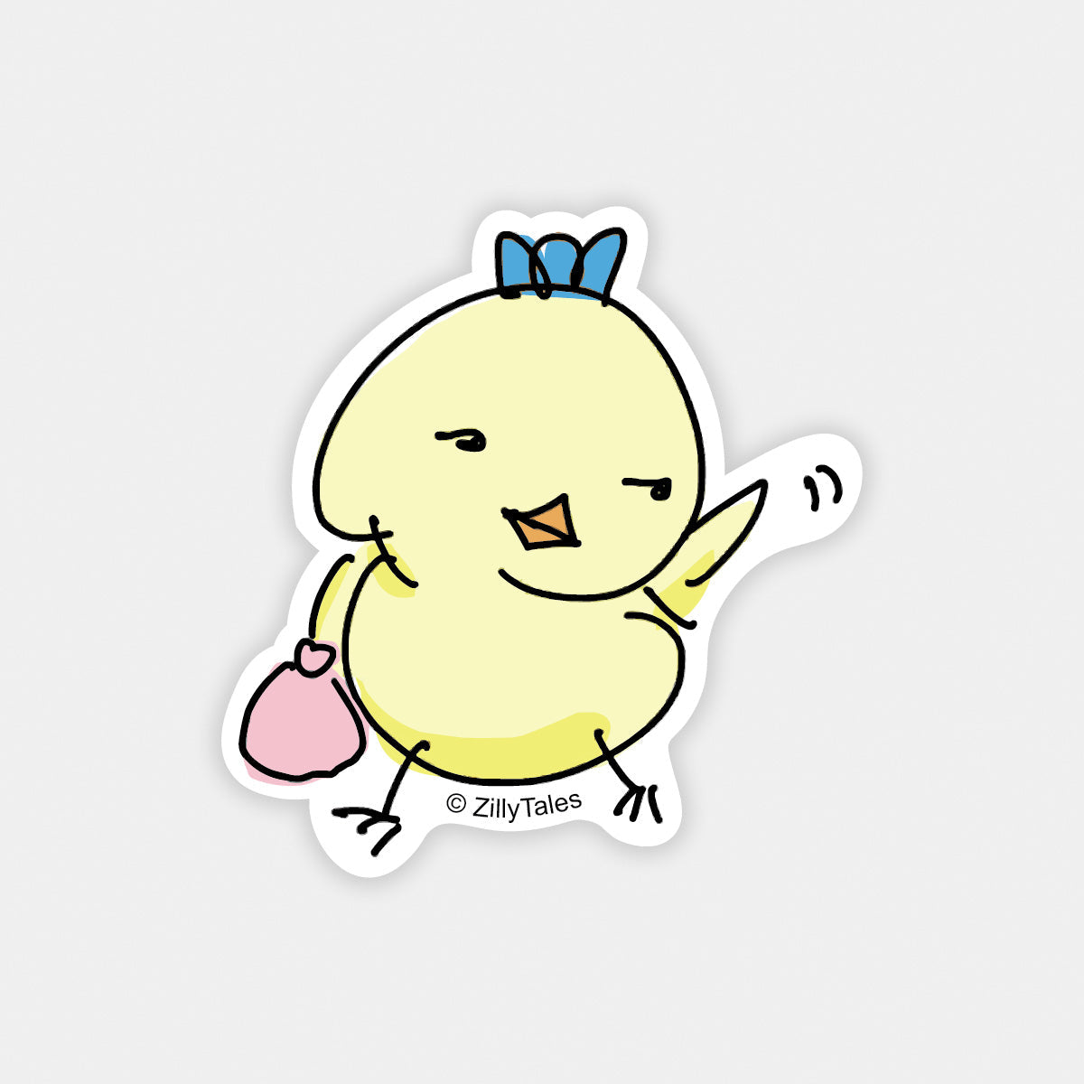 Pop Waving Goodbye Sticker | ZillyTales Laptop & Bottle Decal – zillymonkey