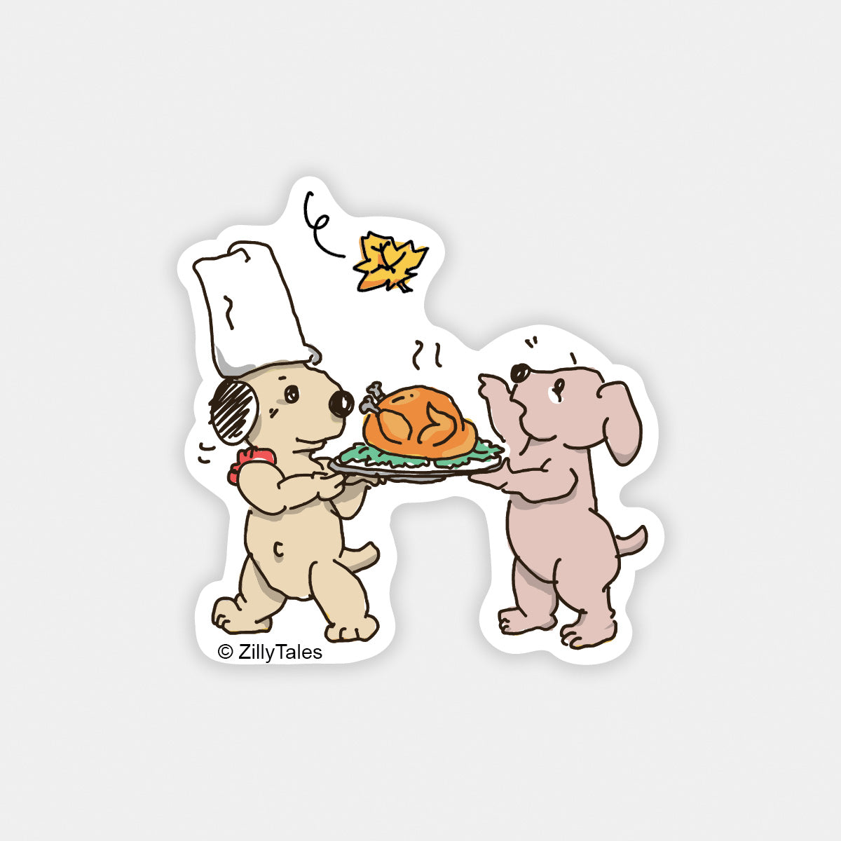 Sora & Scout Turkey Thanksgiving Sticker | ZillyTales Vinyl Decal ...