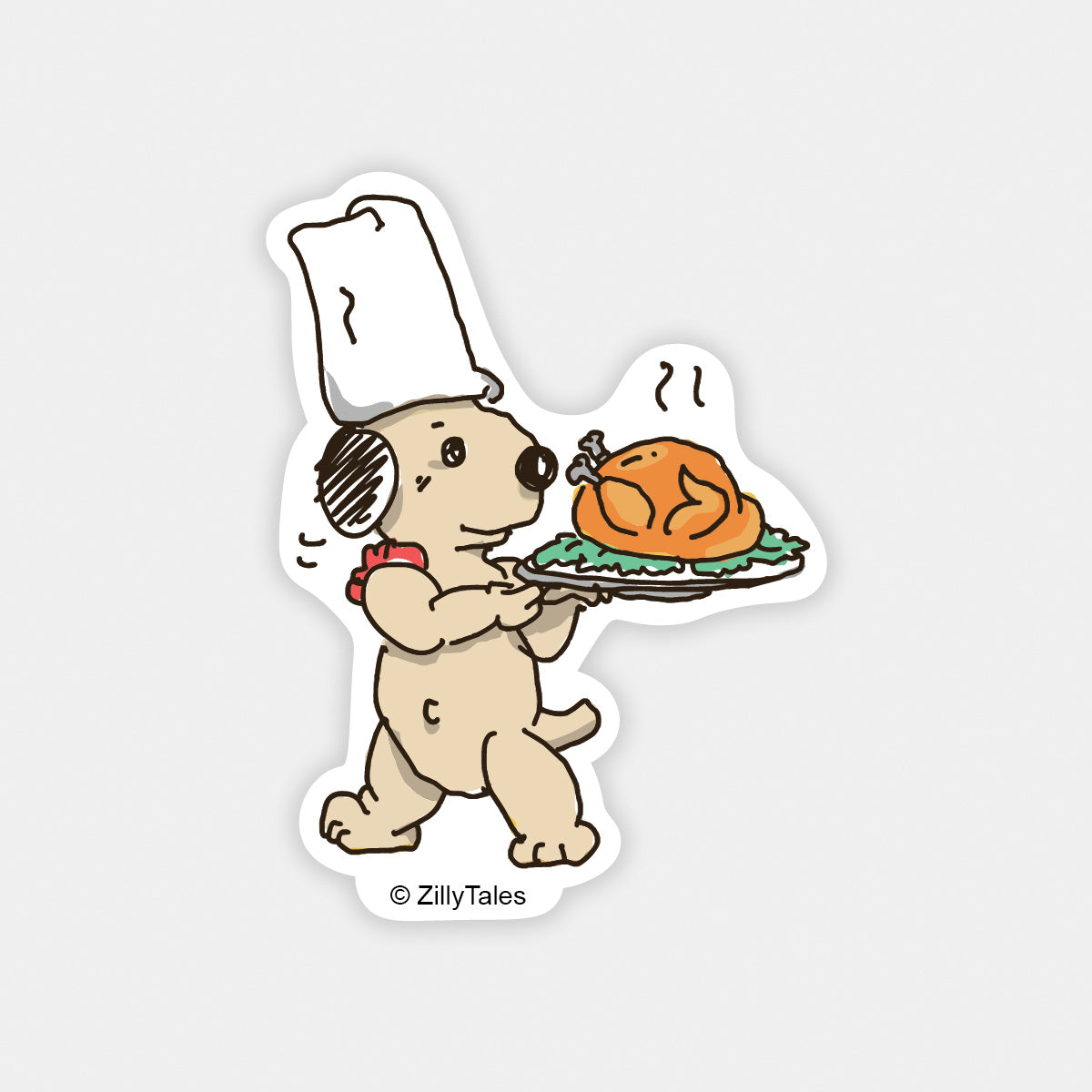Scout with Turkey Sticker | ZillyTales Laptop Bottle Vinyl Decal ...