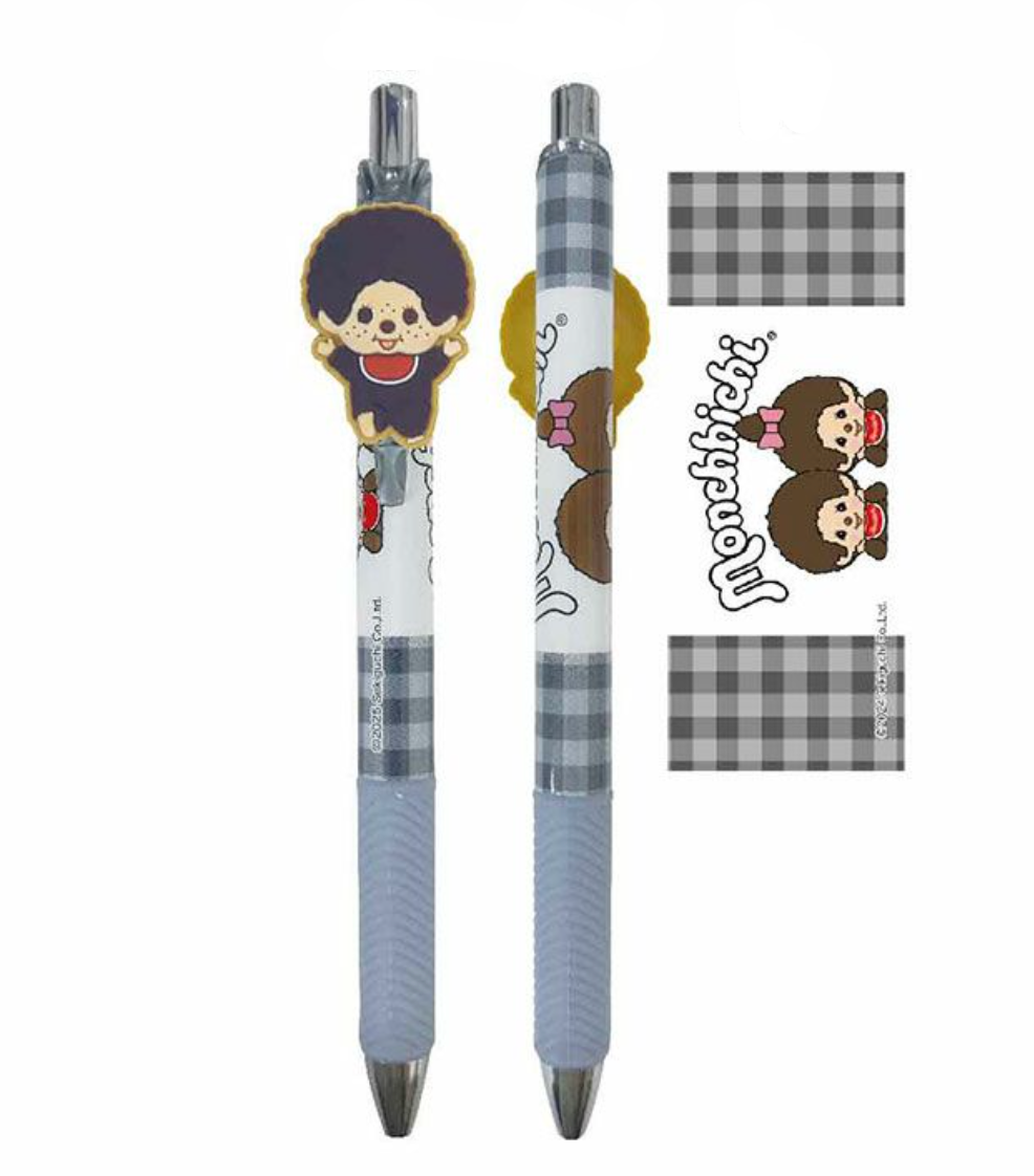 Monchhichi Black Checker Pen – zillymonkey