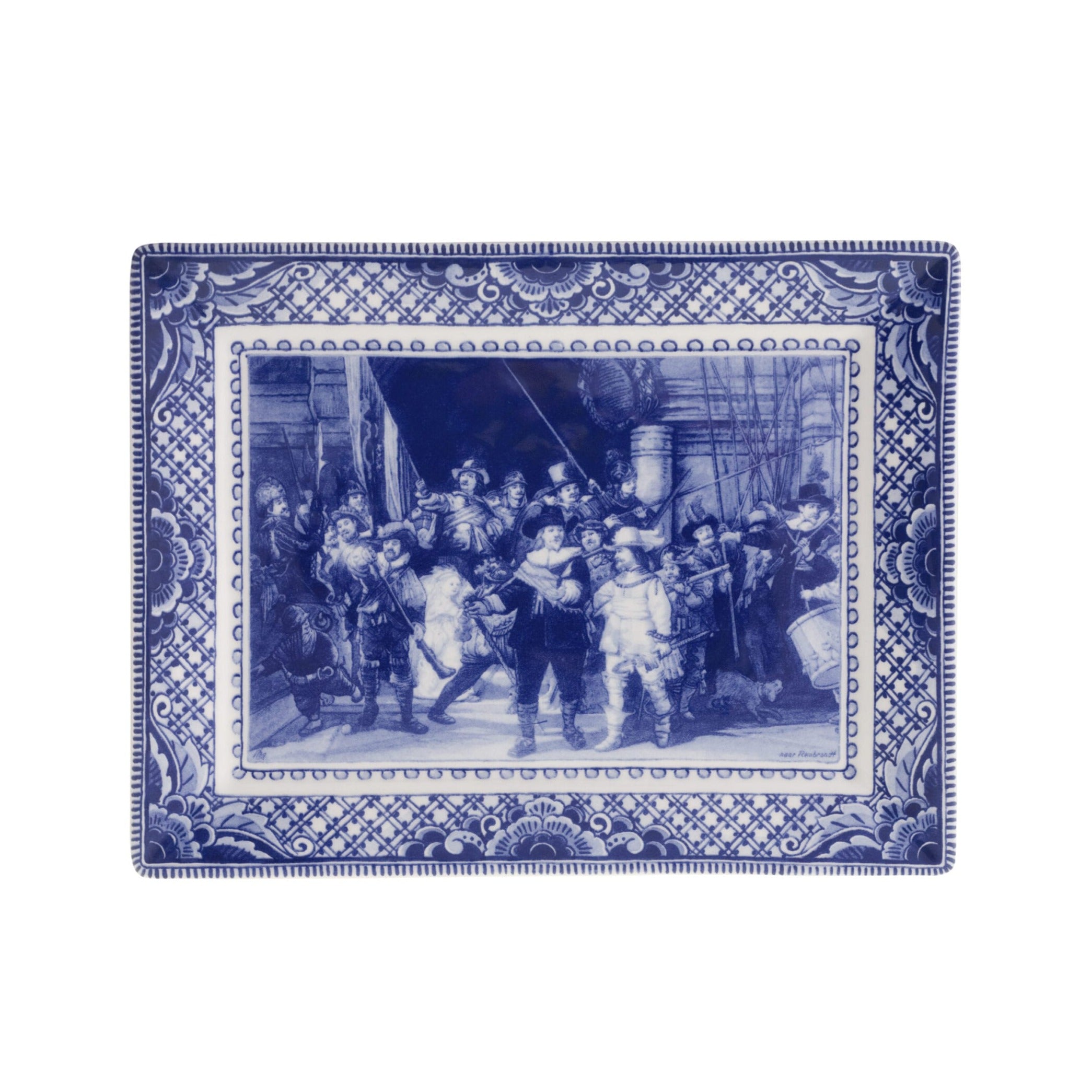 Night Watch Blueware Collection Plate by Royal Delft | zillymonkey