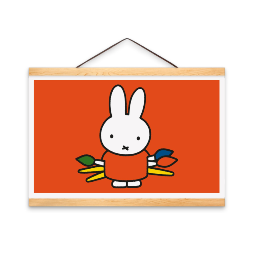 Miffy the Artist Hanging Wall Art Poster | zillymonkey