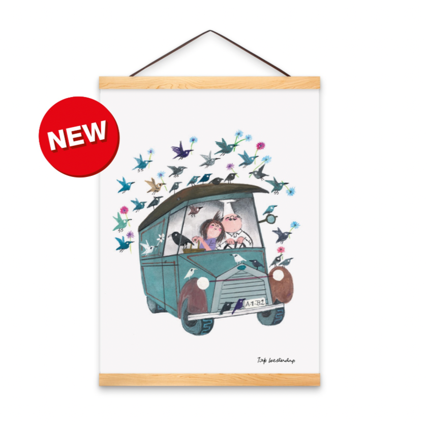 Pluck in Bus with Chef Hanging Wall Art | zillymonkey