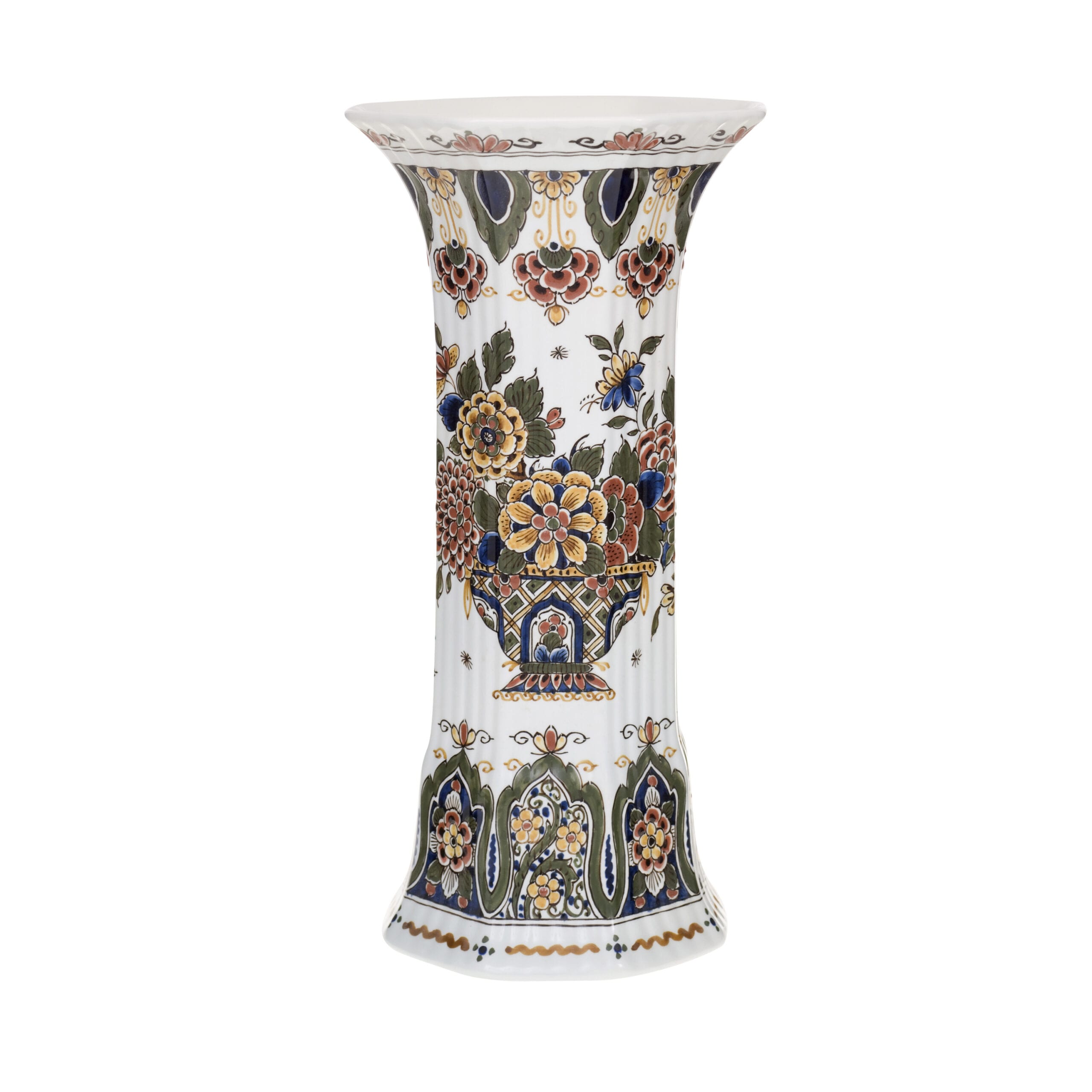 Delft Polychrome Vase Hand-Painted Royal Delft | zillymonkey