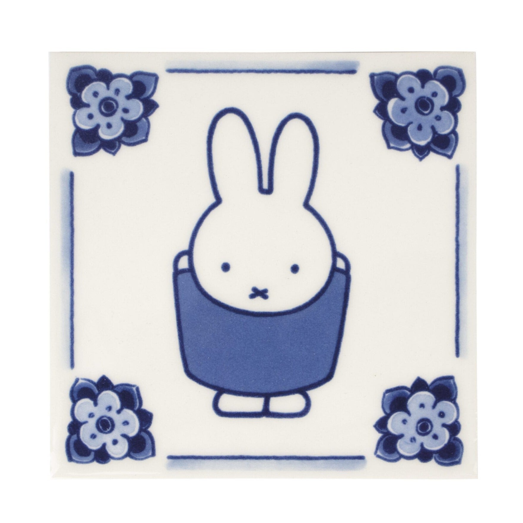 Tile Miffy Cheering Delft Blue by Royal Delft | zillymonkey