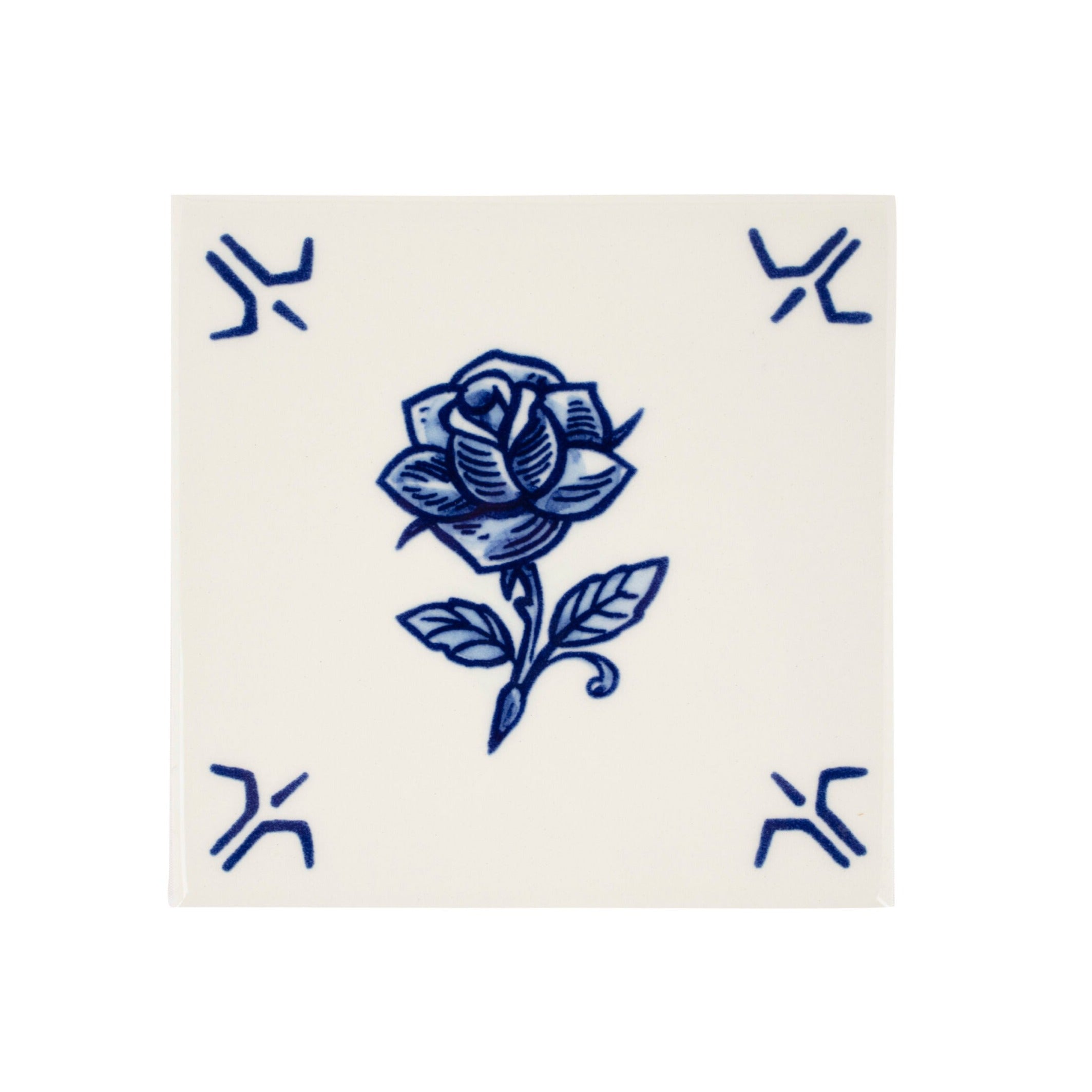Tile Rose Delft Blue by Royal Delft | zillymonkey