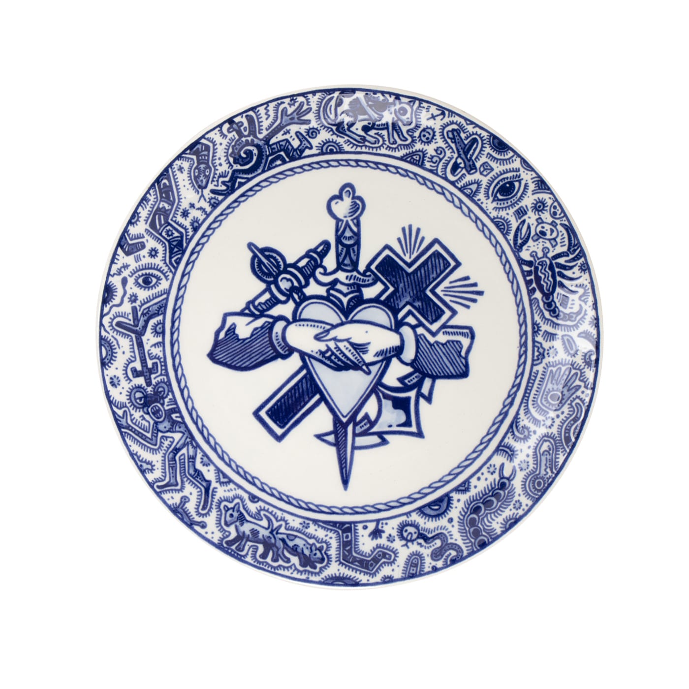 Faith, Hope & Love Plate Delft Blue by Royal Delft | zillymonkey