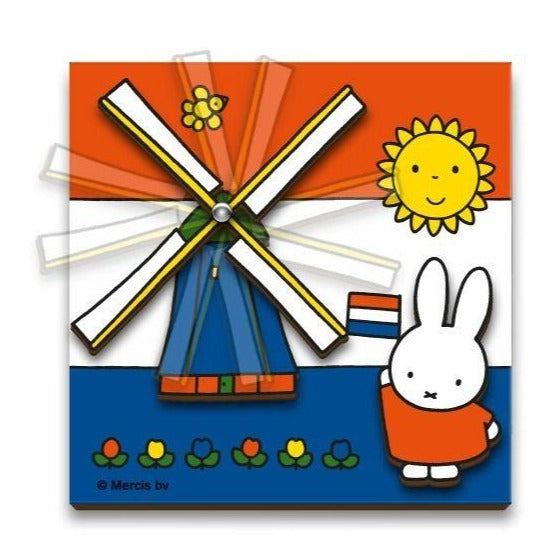 Miffy Turning Windmill Wood Magnet MTDay | zillymonkey