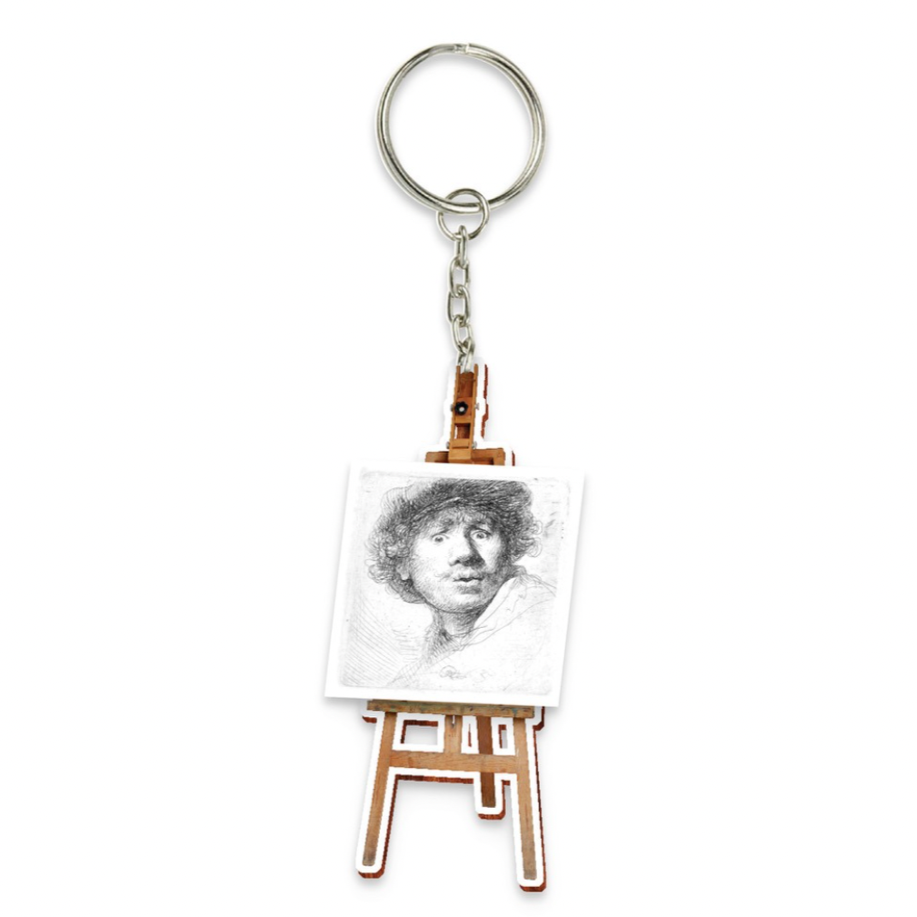 Rembrandt Self Portrait Wood Keychain by MTDay | zillymonkey