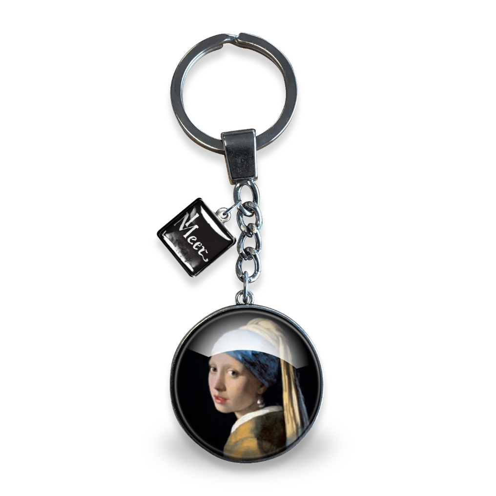 Vermeer The Girl with a Pearl Earring Glass Keychain | zillymonkey