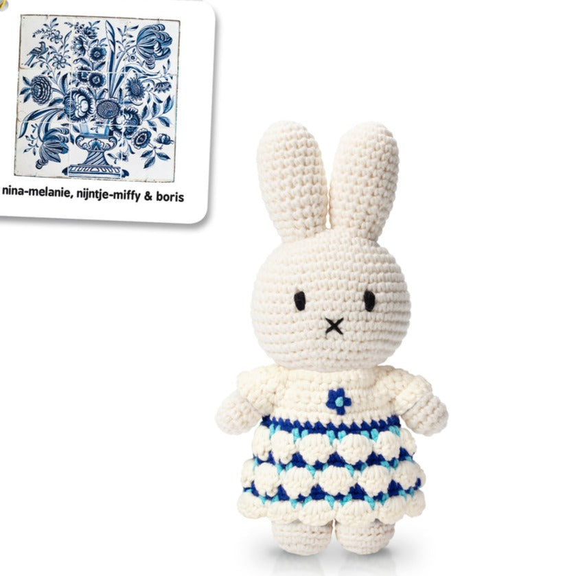 Crocheted Miffy Delft Blue Dress with Drape Just Dutch | zillymonkey