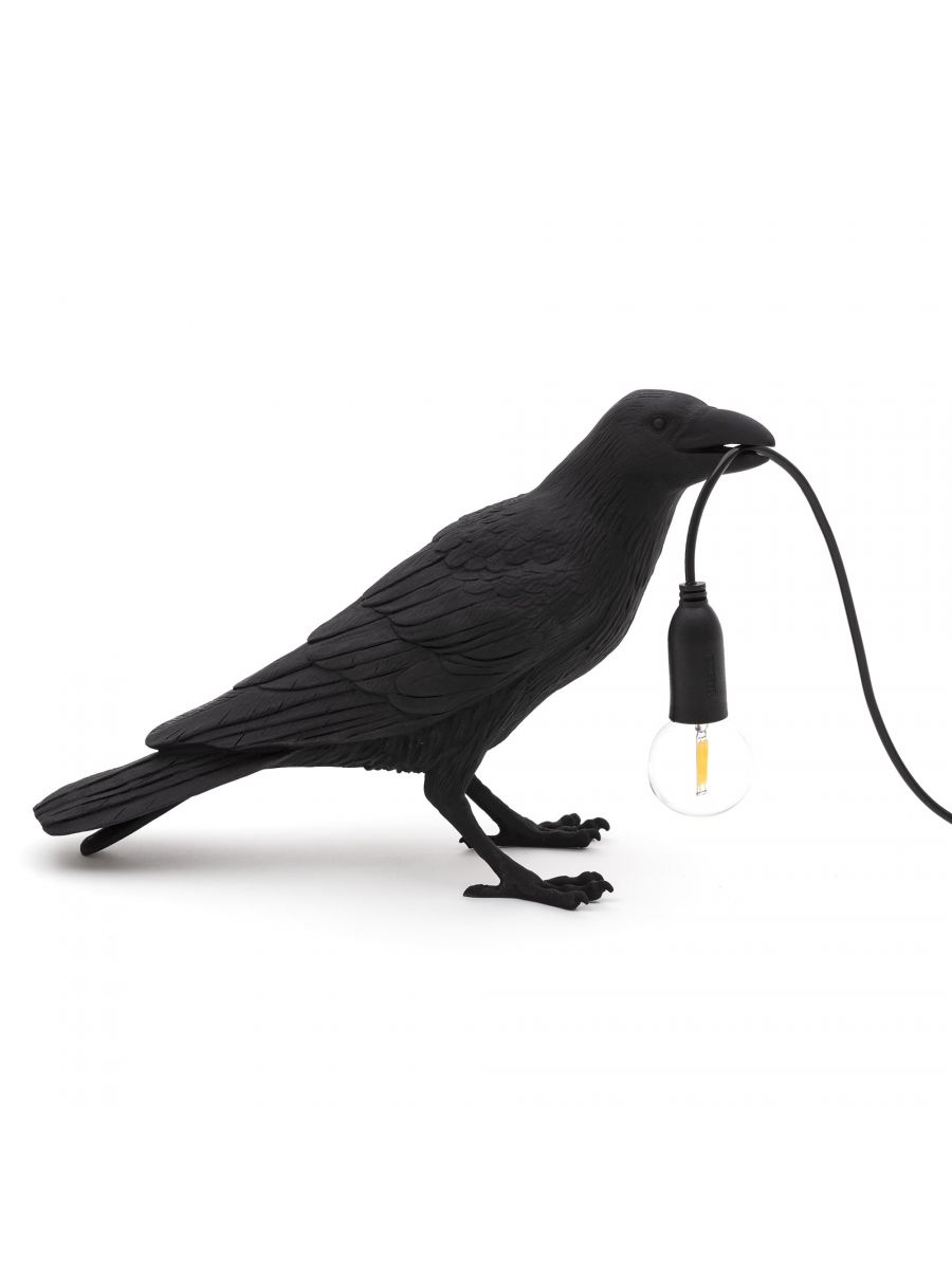 Bird Lamp Black Waiting (Outdoor) by Seletti | zillymonkey