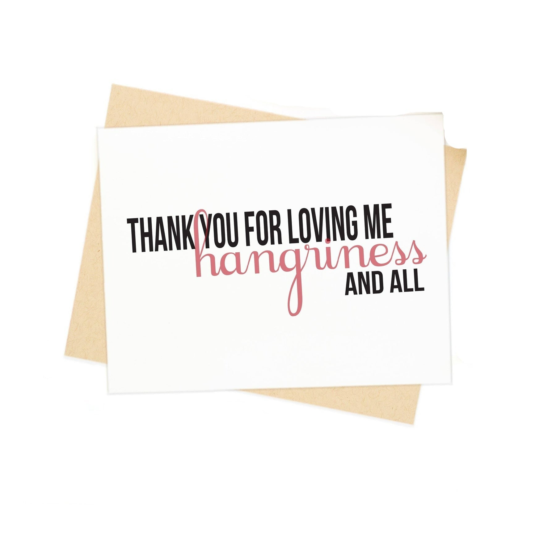 Thank you for Loving Me Hangry Card | zillymonkey