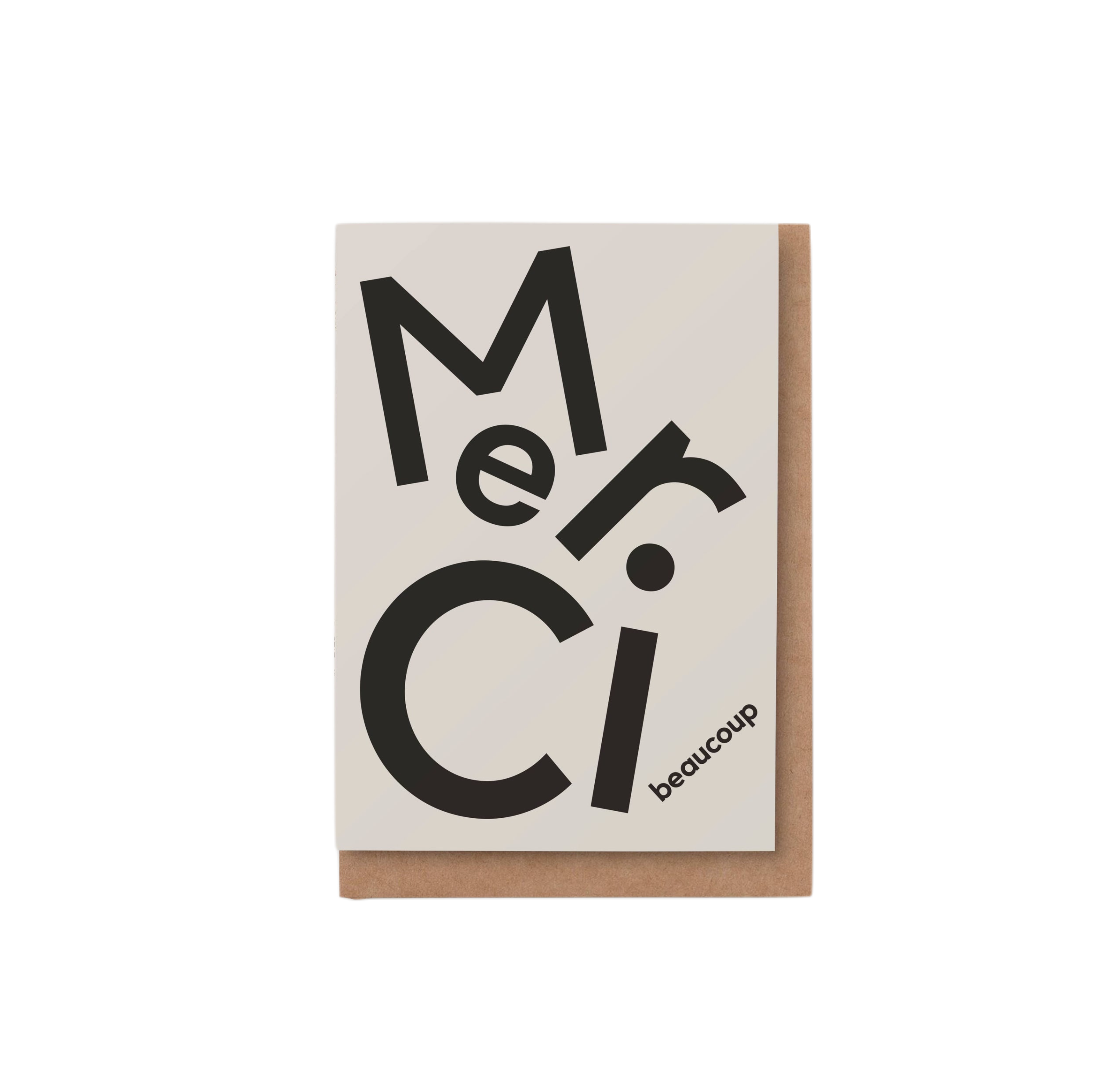 'Merci Beaucoup' Thank You Card | zillymonkey